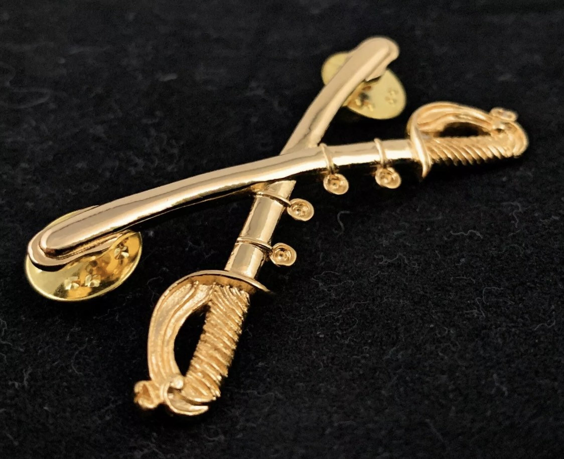 US Army Cavalry Gold Crossed Sabers Hat Pin Cav Branch | Etsy