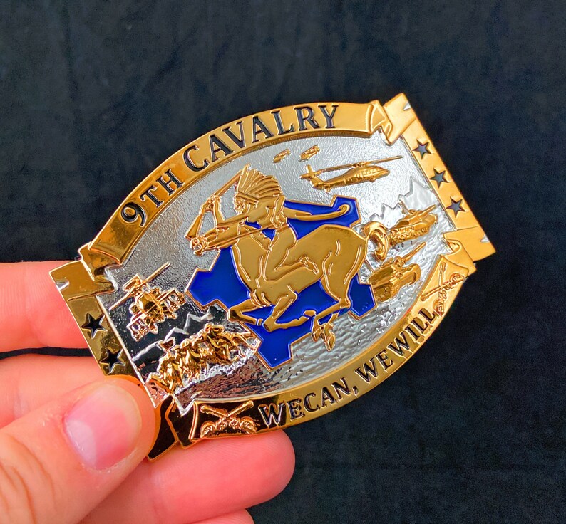 US Army 9th Cavalry Unit Crest DUI Insignia Silver & Gold | Etsy