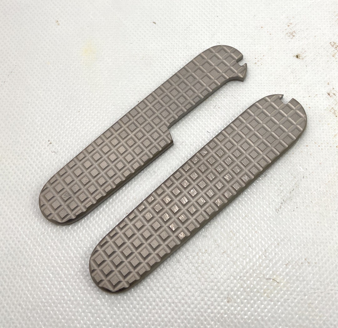 Custom Titanium Milled Frag Scales for Victorinox 91mm Swiss Army Knife ...