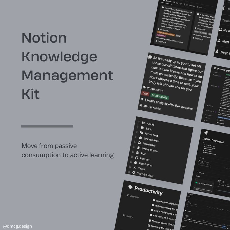 Notion Knowledge Management Kit Etsy