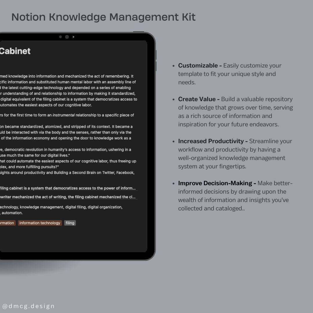 Notion Knowledge Management Kit - Etsy