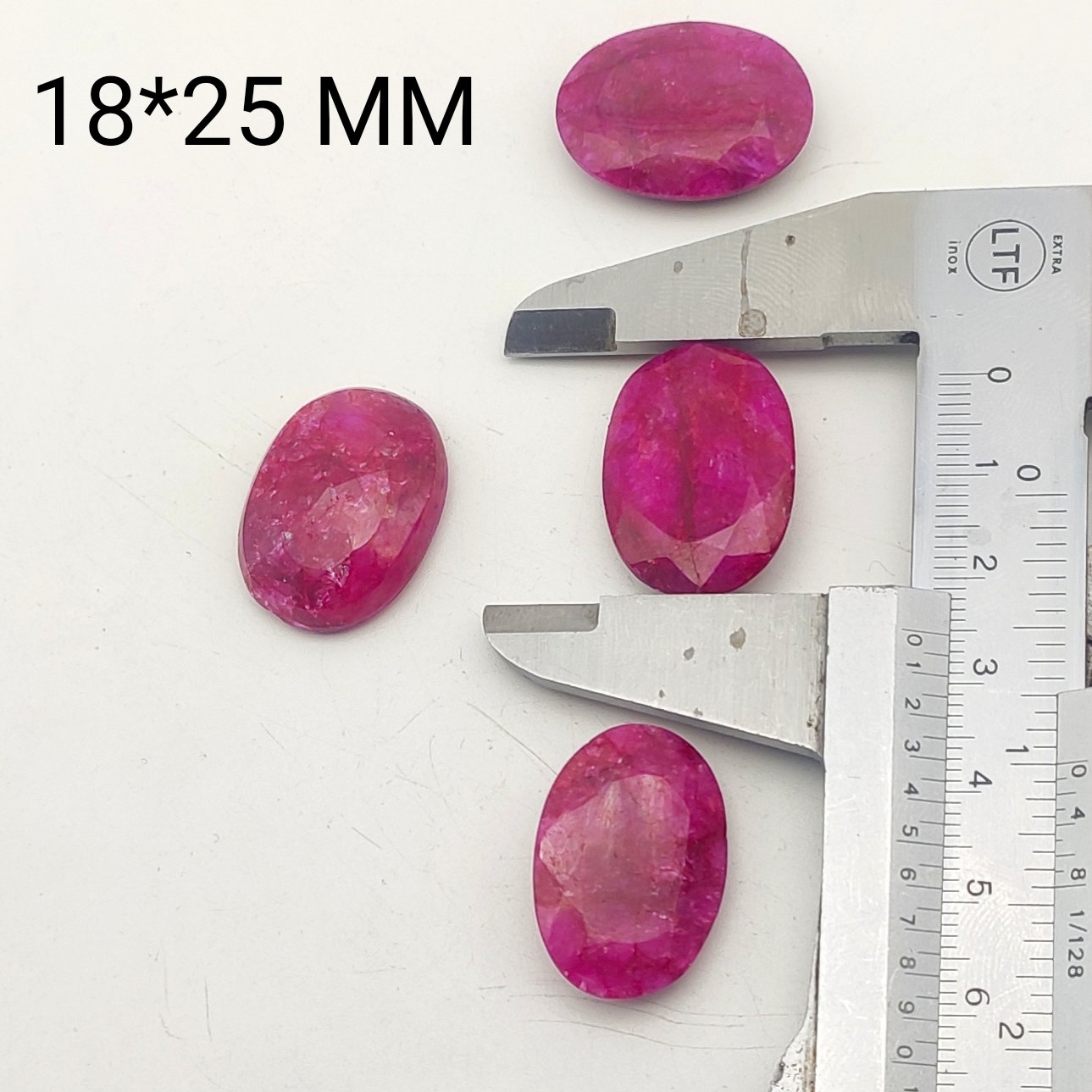 AAA Quality-1825mm-dyed Ruby Faceted Gemstone Oval Shape-making Jewelry Supply Tool-loose ...