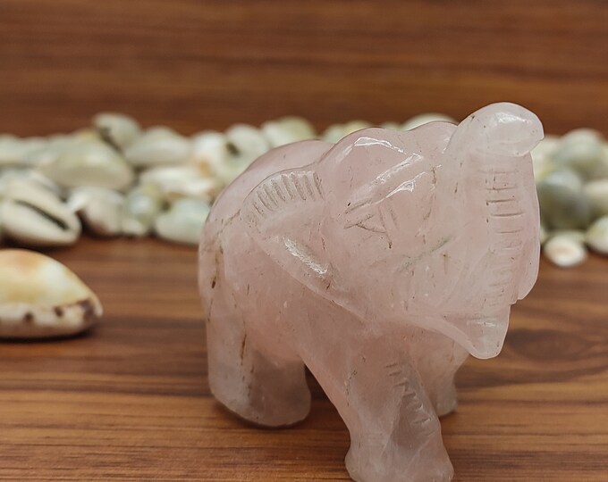 Rose Quartz Elephant Handcarved | Crystal Elephant Statue | Top Quality ...