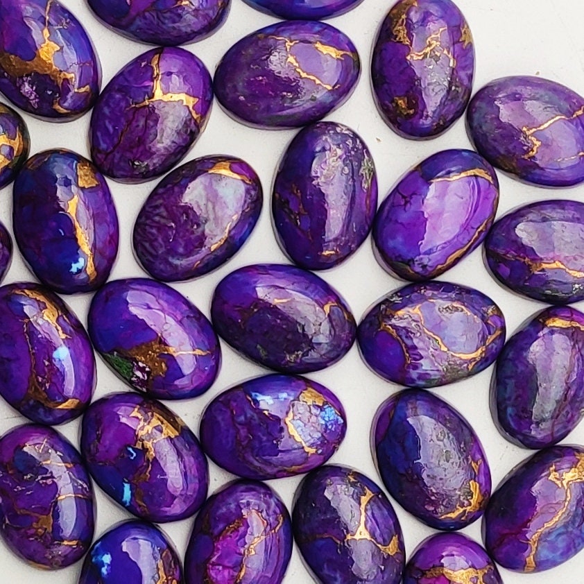 1318mm-aaa quality-purple Copper Turquoise Gemstones Smooth - Etsy UK