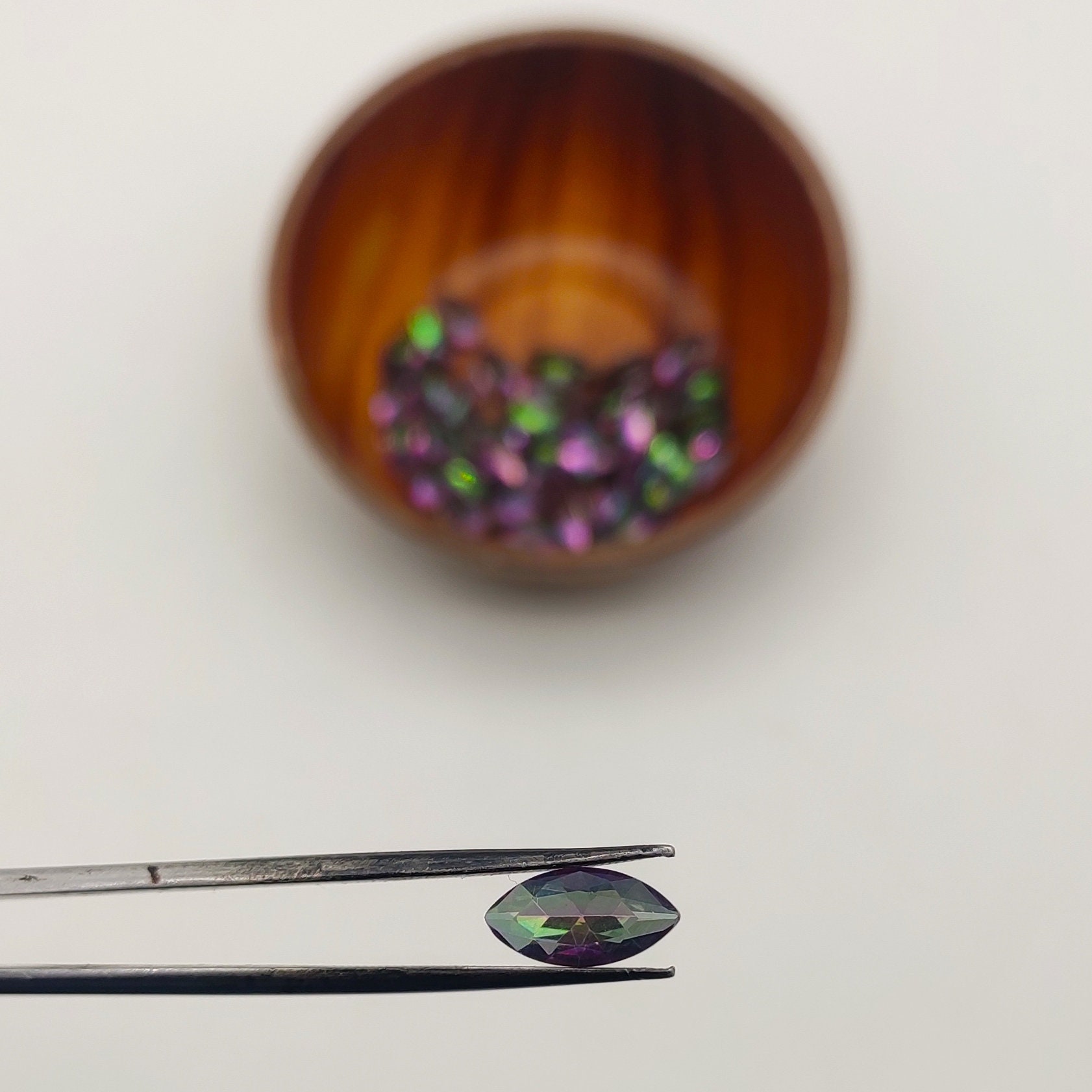 5 10 mm Topacio místico natural Marquesa Cabochon Topacio Místico ...