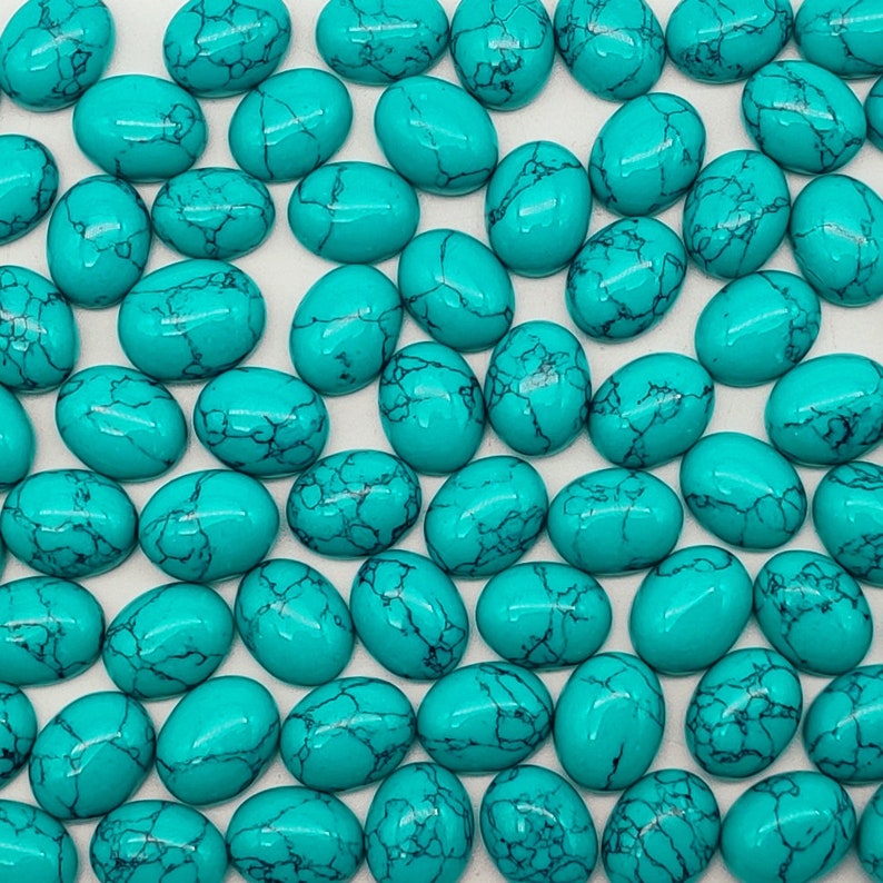 1012mm Oval Shape Turquoise Stones-loose Stones-manmade Gemstone ...