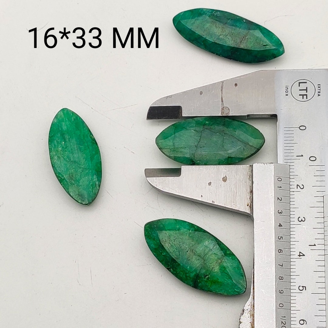 AAA Quality 5piece 16*33mm Natural Dyed Emerald Faceted Loose Emerald ...
