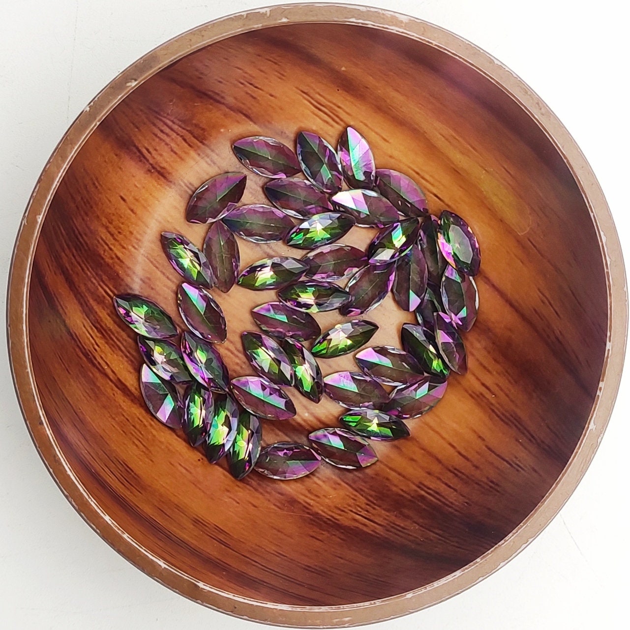 5 10 mm Topacio místico natural Marquesa Cabochon Topacio Místico ...