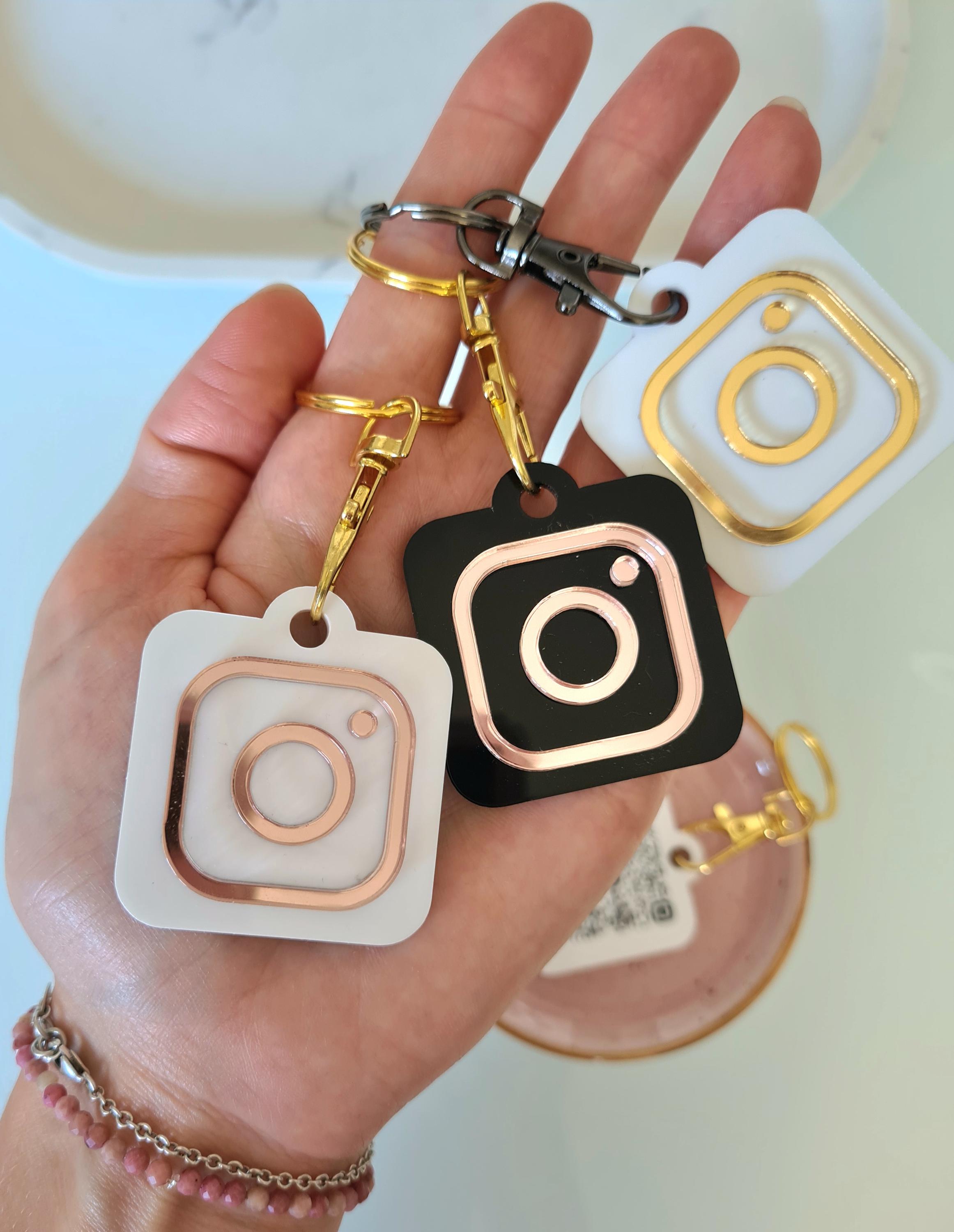 Custom QR Code Keyring Personalized Keychain With QR Code Instagram ...