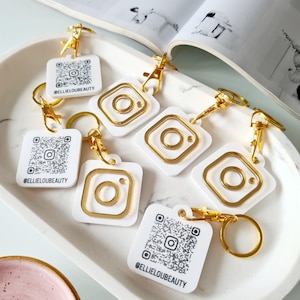 Custom QR Code Keyring Personalized Keychain With QR Code Instagram ...
