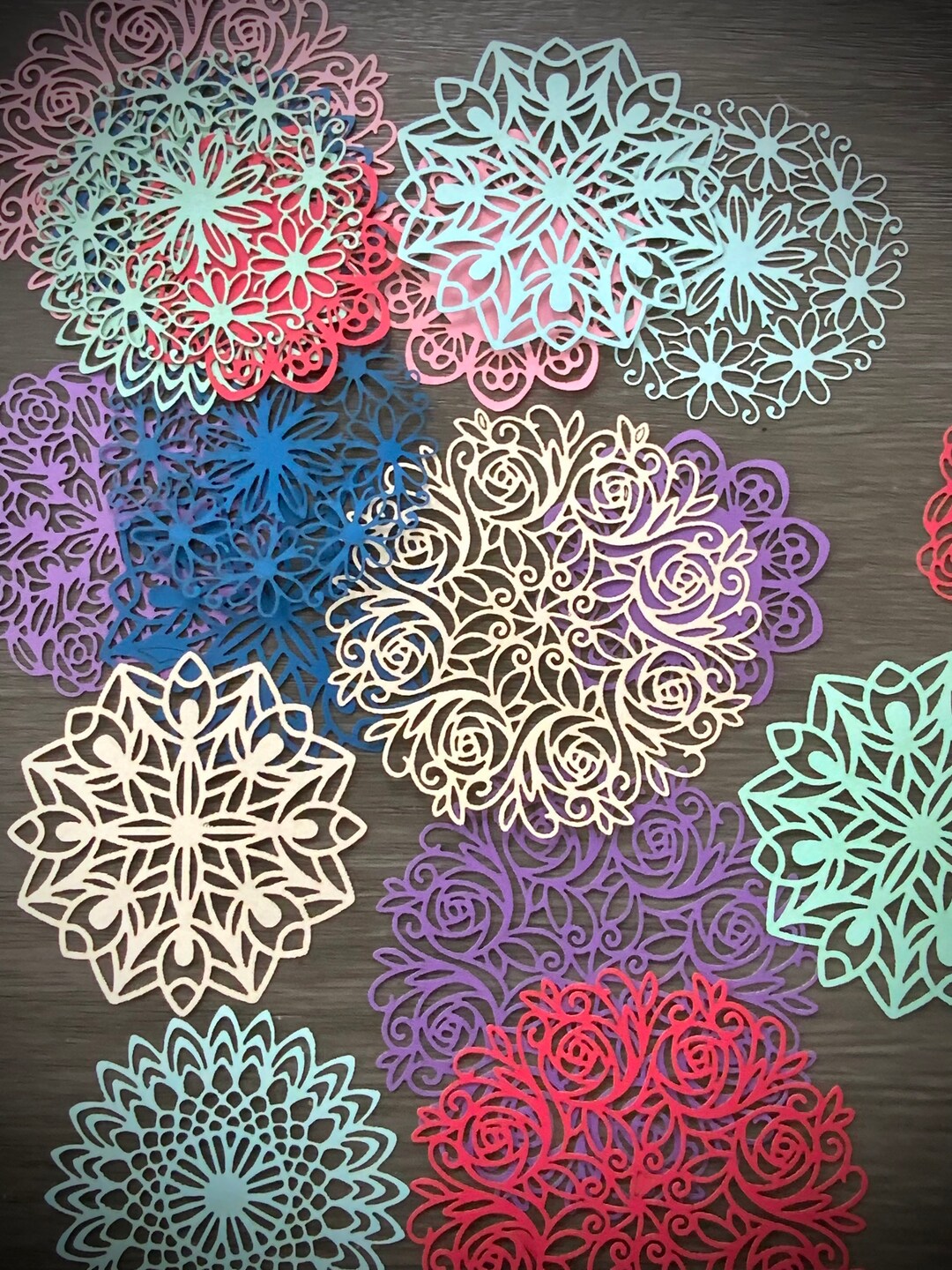 20 Ornate Doily Die Cuts Mixed Pack of Paper Doily Cardmaking Mixed ...