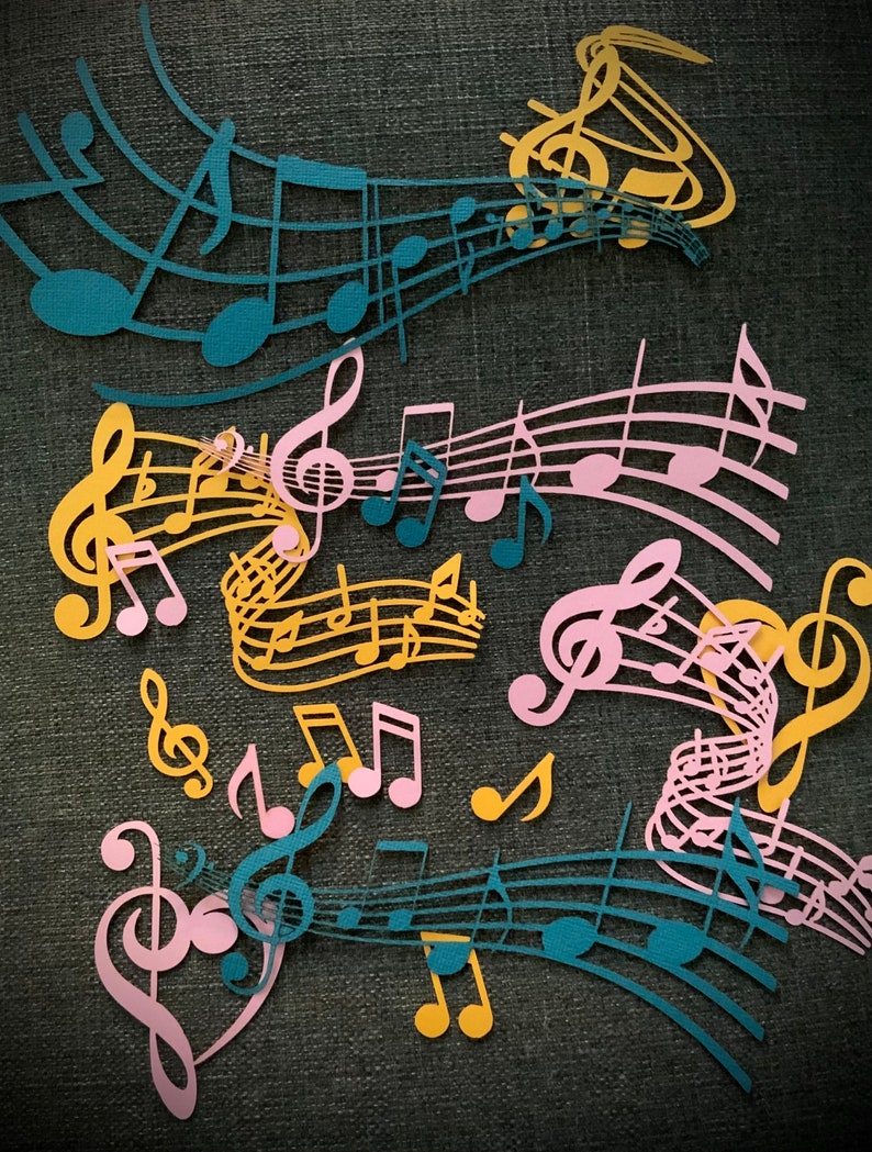 Musical Notes Die Cuts Set of 30 Great for Cardmaking or Journalling - Etsy