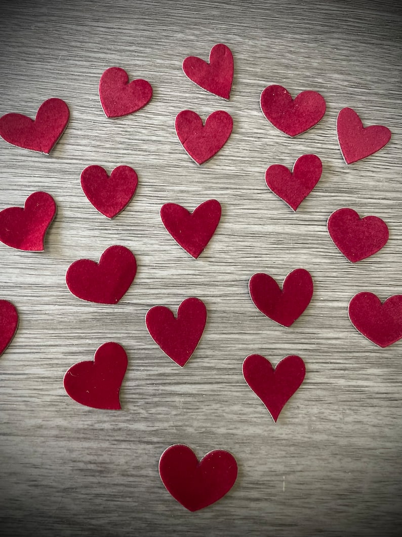 Velvet Hearts Stickers Different Styles Pack of 25 Valentines Card ...
