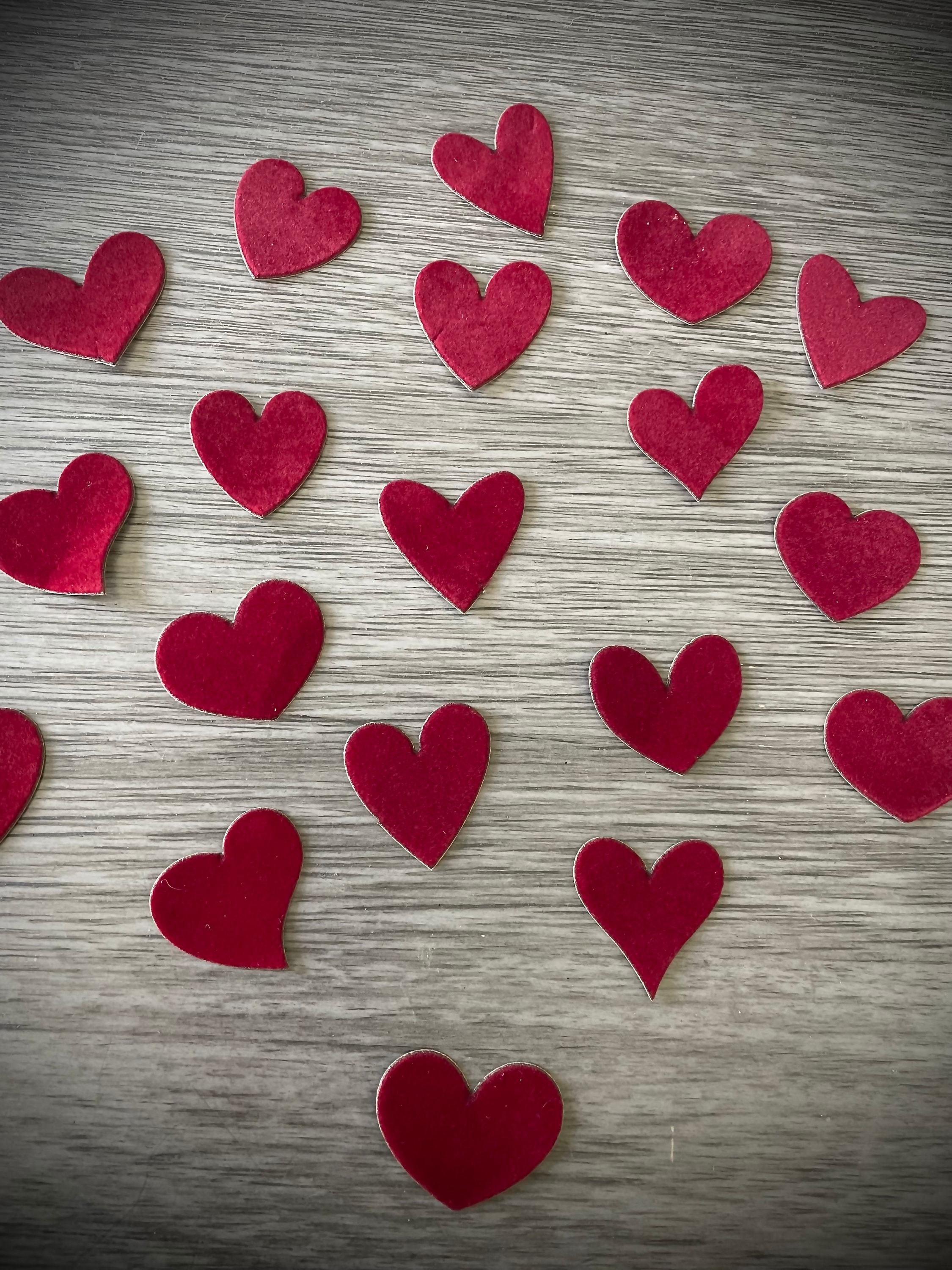 Velvet Hearts Stickers Different Styles Pack of 25 Valentines Card ...