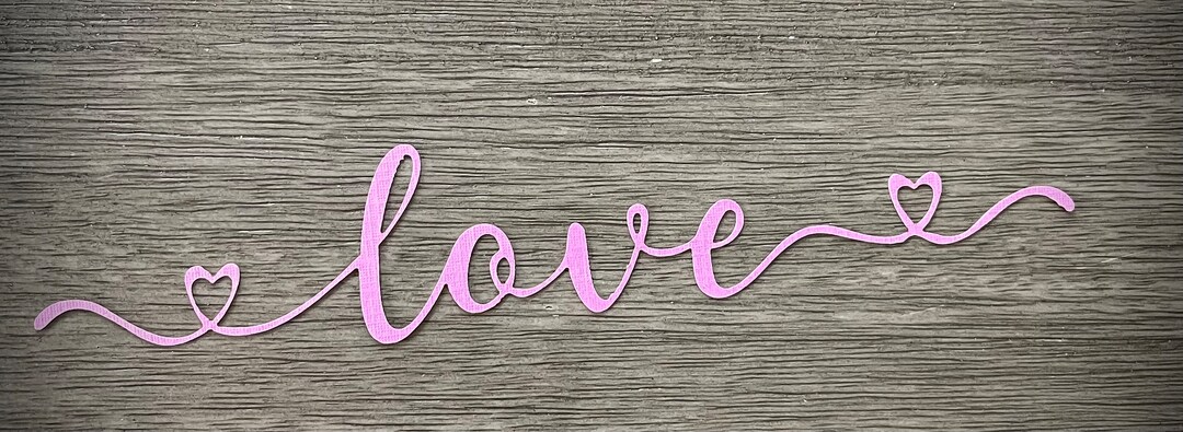Love Word With Hearts Svg Cricut Svg - Etsy