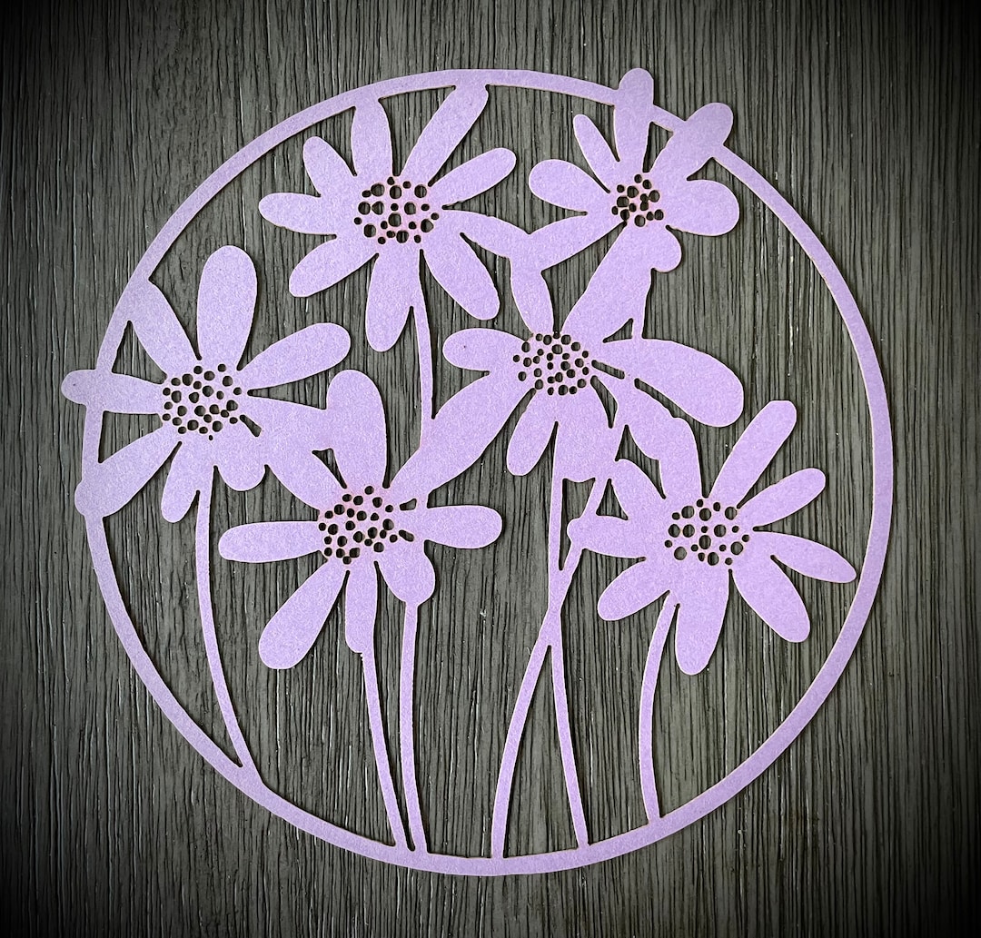 Simple Daisy Circle Svg Png for Cricut Cardmaking Birthday Mother’s Day ...