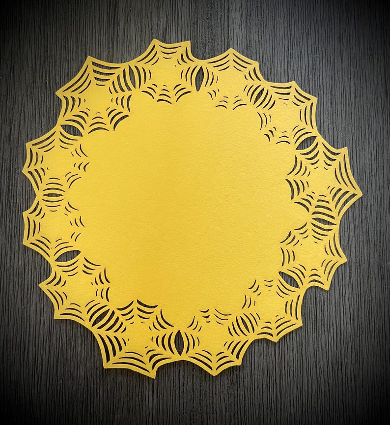 Halloween Doily Spider Web Doily Svg Png - Etsy