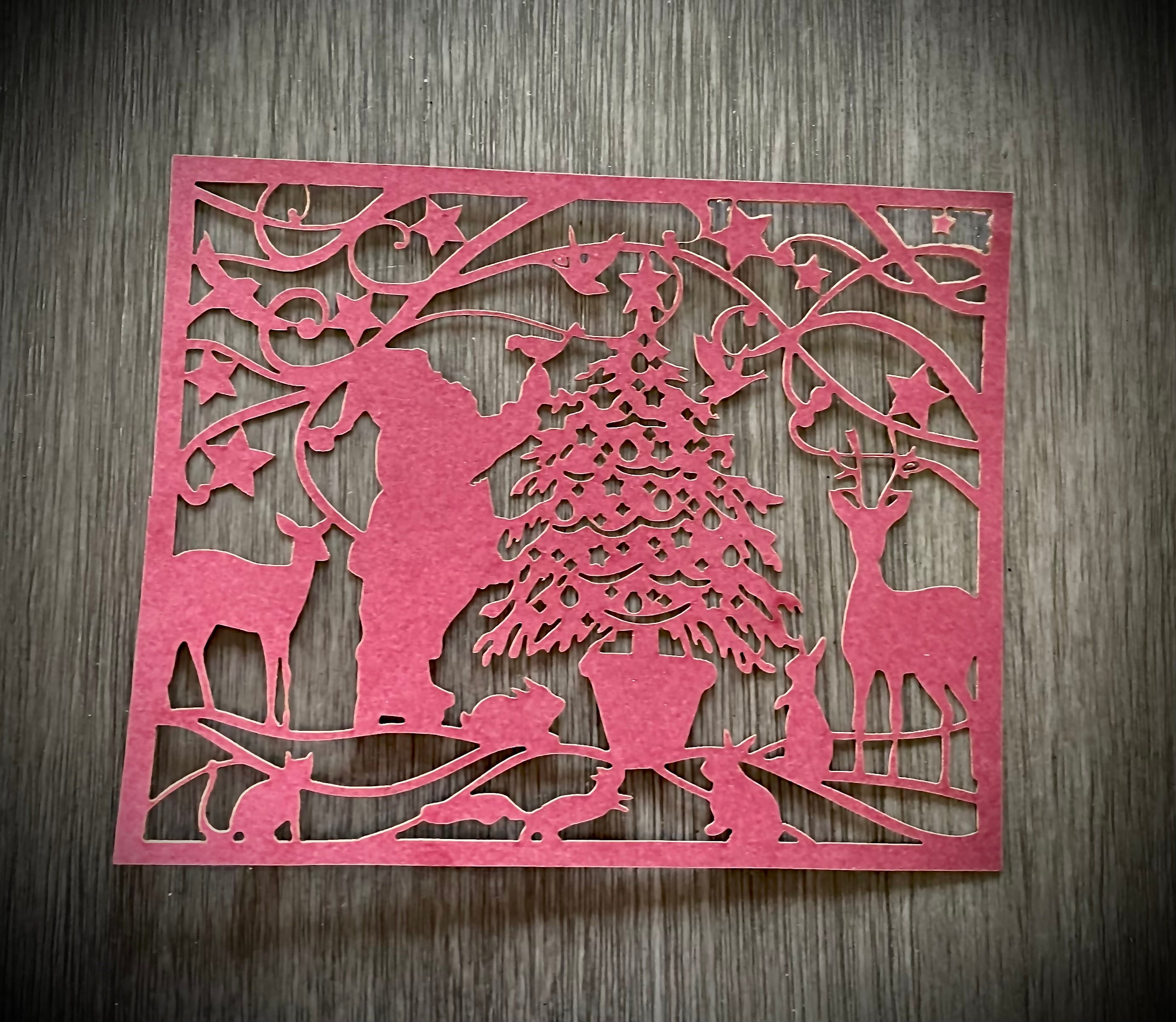 Santa Claus Retro Card Overlay Svg Png Digital File Cricut - Etsy