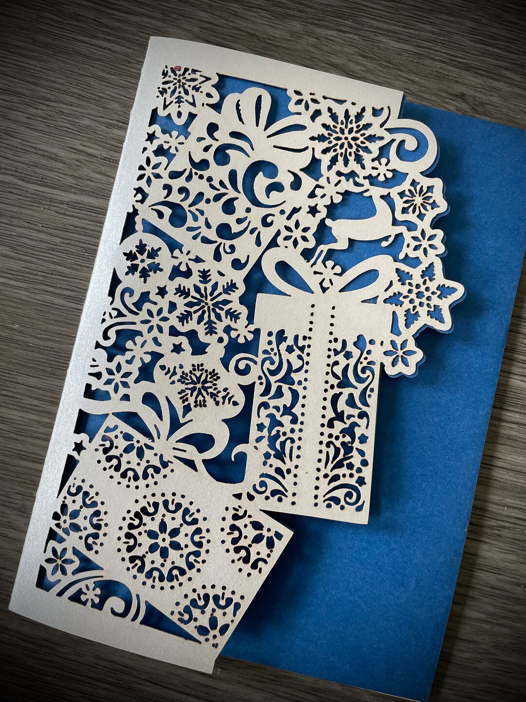 Christmas Card With Presents Ornate Svg Diy Card Svg Png - Etsy