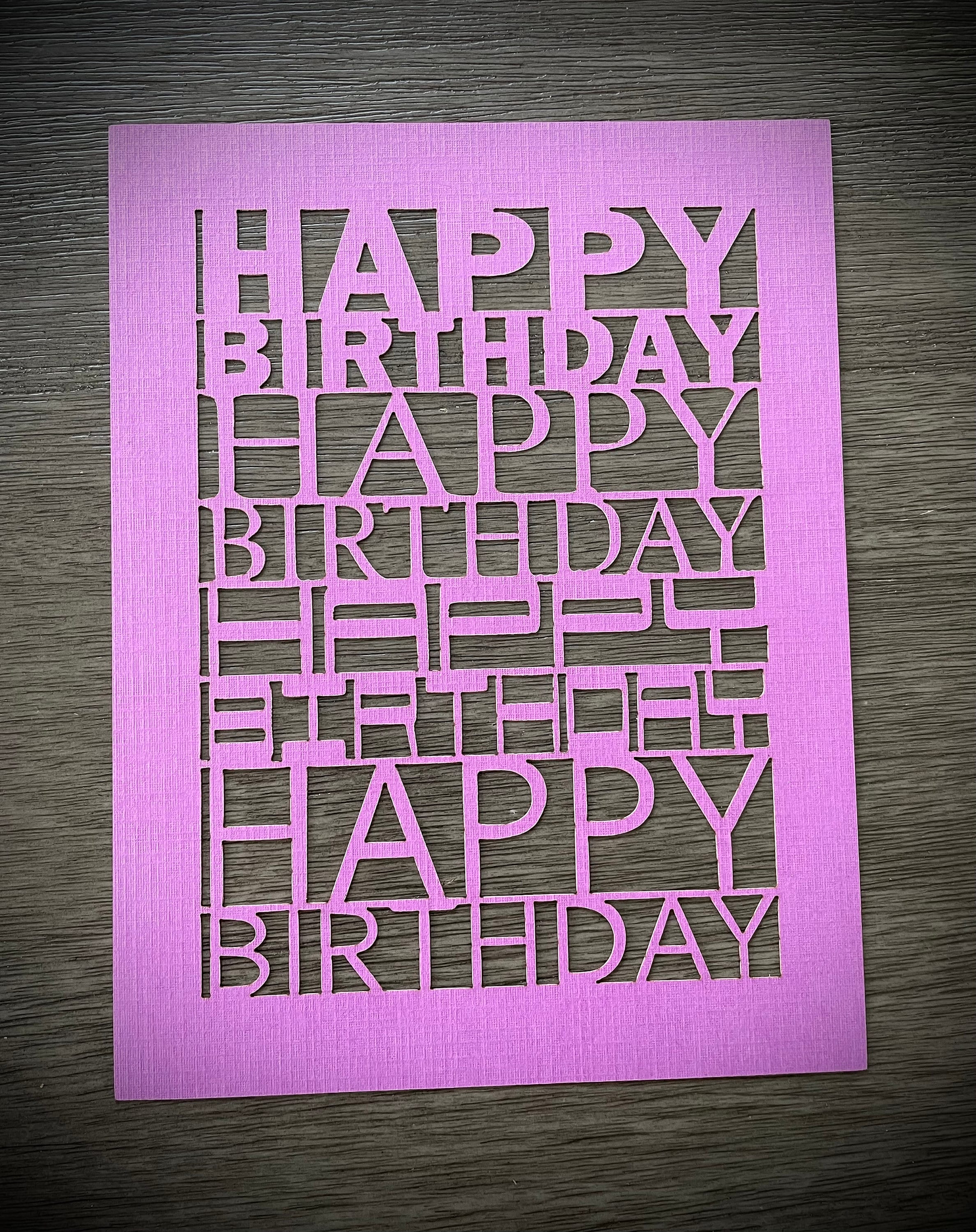 Happy Birthday Card Overlay Svg Diy Card Svg - Etsy