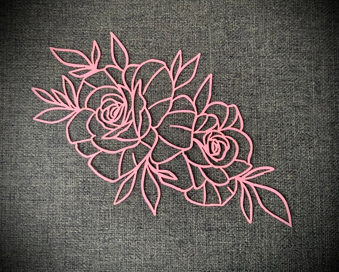 001 Two Roses SVG PNG Doilies for Cutting Diecut Cricut - Etsy