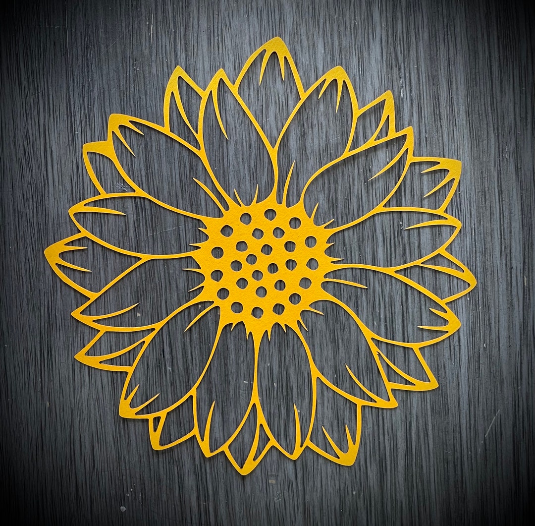 Sunflower Card Overlay Svg Diy Card Svg Thank You Card Cricut Svg - Etsy