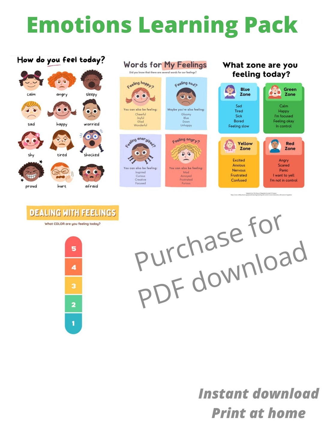 Emotion Learning Pack - Etsy
