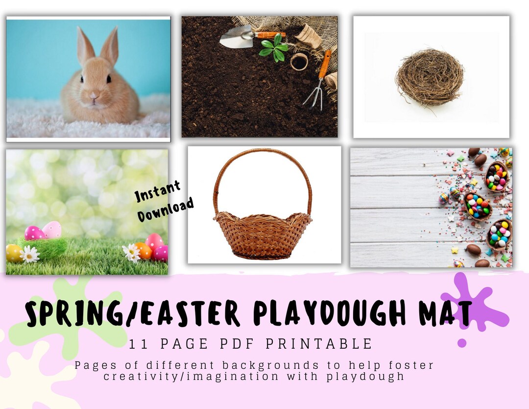 Spring/ Easter Playdough Mats - Etsy