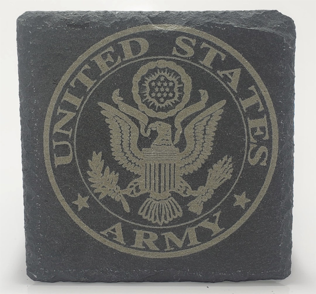 U.S Army Slate Coaster / Gift / Military / Set of 4 - Etsy
