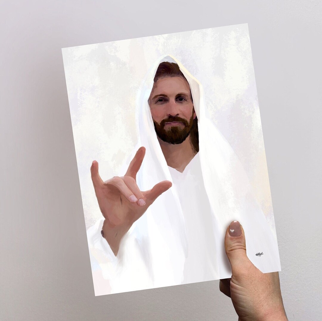 DIGITAL DOWNLOAD: Love of Christ Painting, Jesus Loves You, Jesus Doing ...