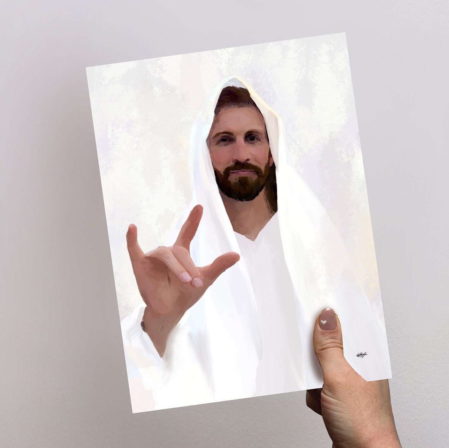 Jesus Loves You Painting: Sign Language Art (digital Download) - Etsy