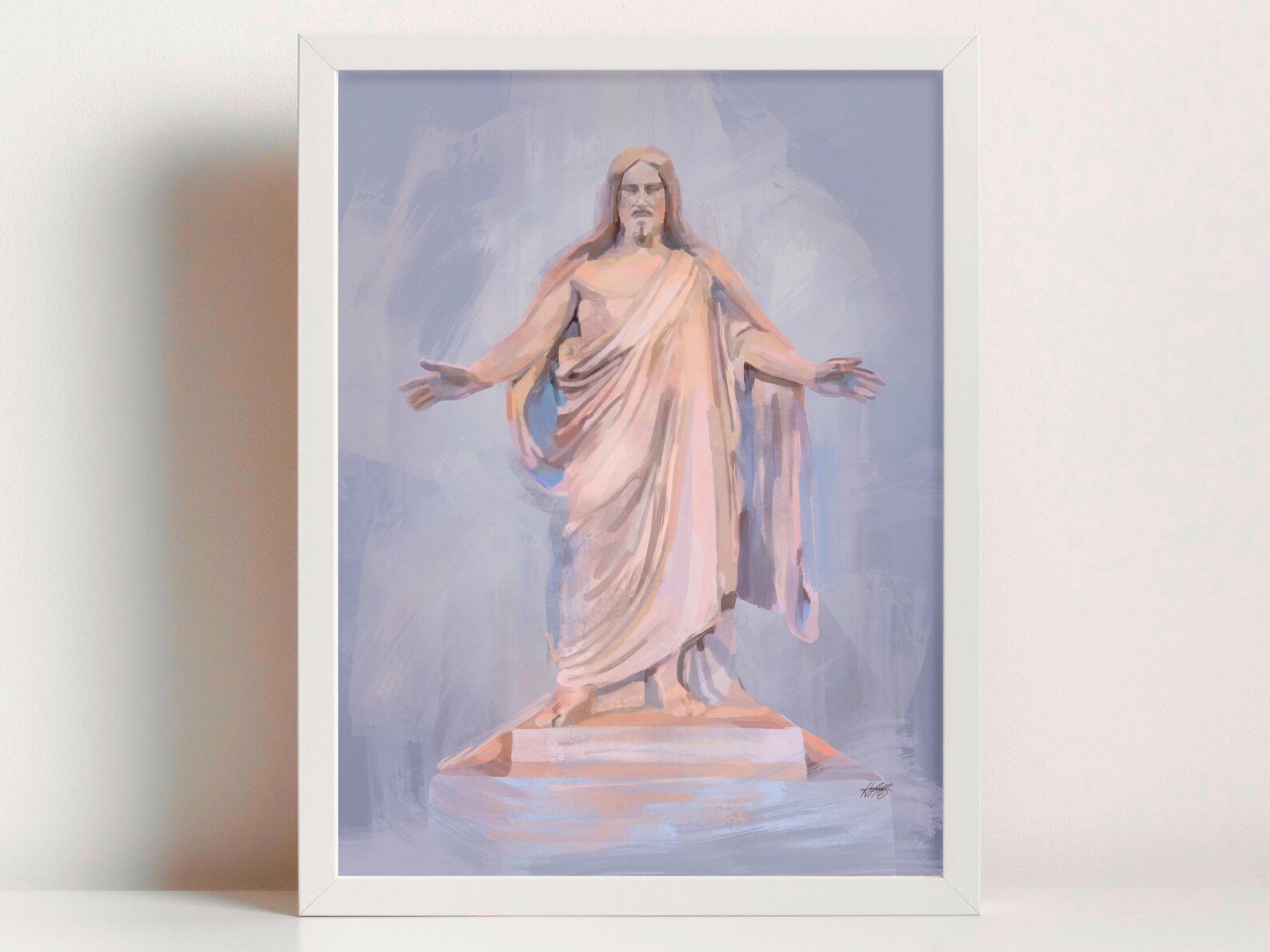 DIGITAL DOWNLOAD: Christus Modern LDS Art Print, Painting of Jesus ...