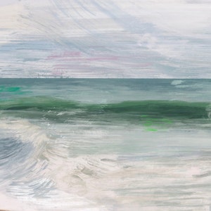 Calm Seascape Painting, Ocean Painting, Beach Decor - Etsy