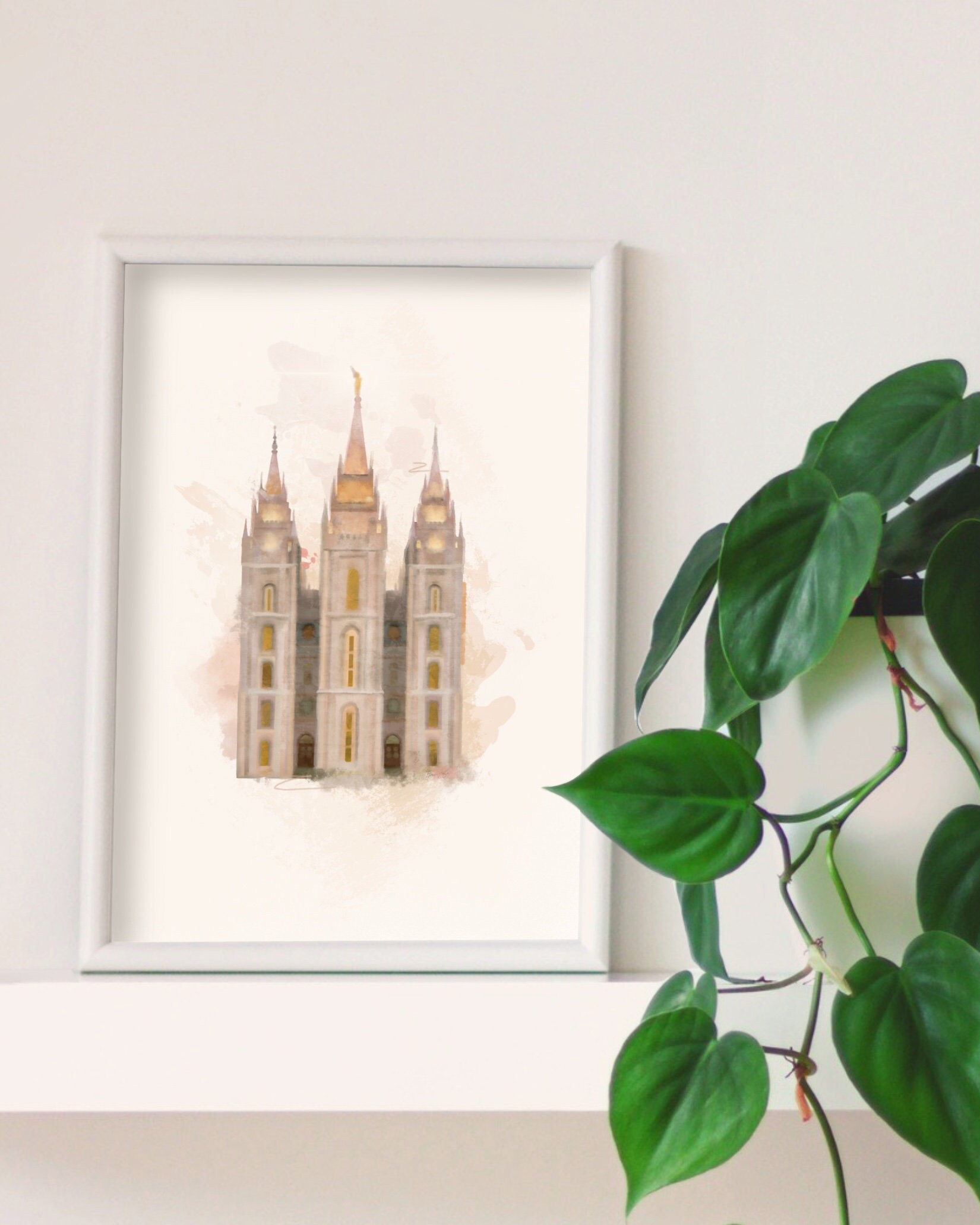 Salt Lake City Temple Painting LDS Temple Painting - Etsy