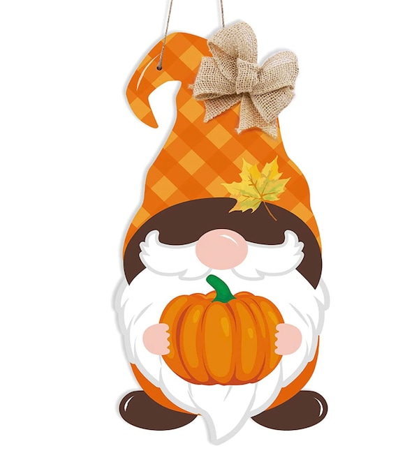 Wreaths & Door Hangers Door Hangers Thankful Fall Gnome Door Decoration ...