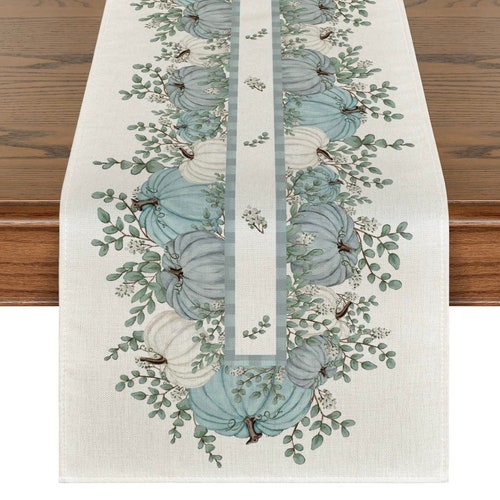Fall Embroidered Leaves Table Runner - Etsy