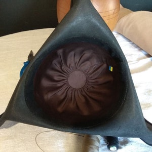 Pirate Leather Hat, Triangle Hat, Black Pirate Hat, - Etsy