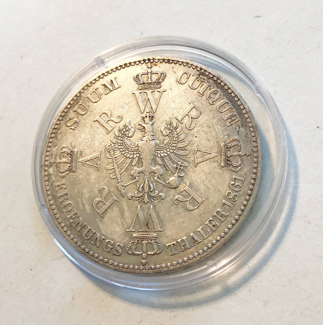 1 Taler, 1861, Preußen Krönungsthaler Wilhelm I. Und Auguste, Silver - Etsy