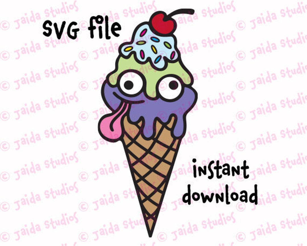 Silly Ice Cream - SVG - Digital Download - Etsy