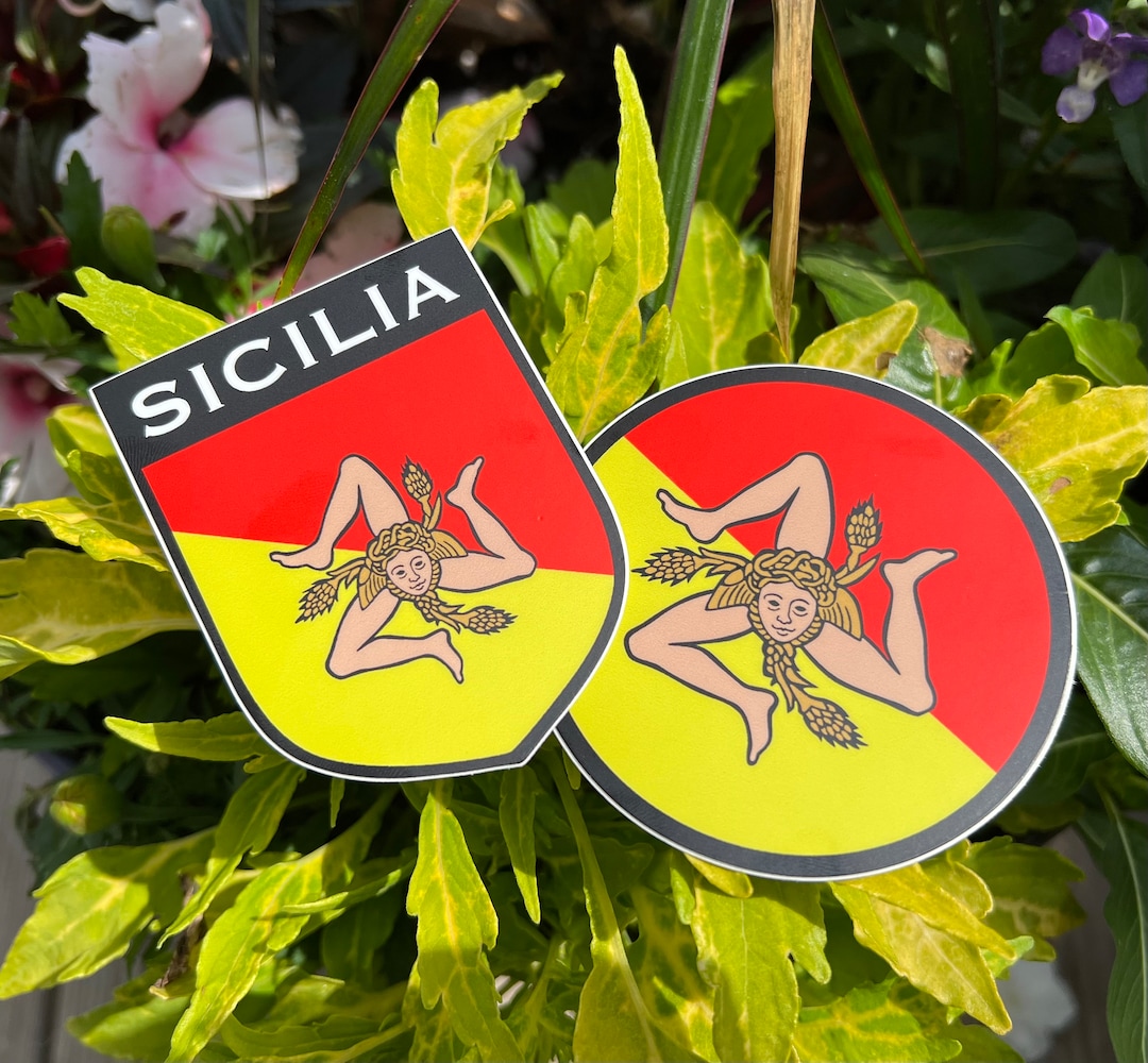 Usa-made Sicilian Trinacria Sticker - Sicily - Durable Vinyl Laptop and ...
