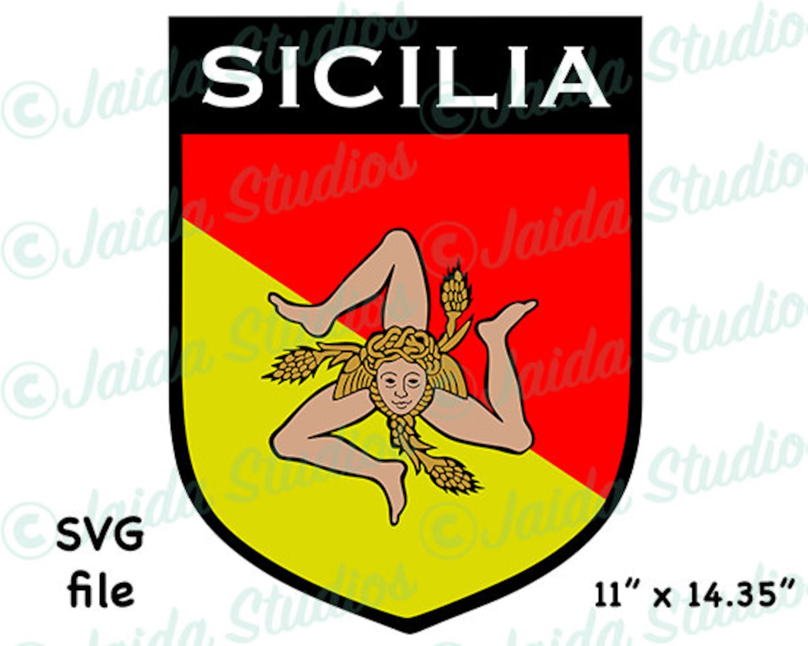 Sicilia - Sicilian Trinacria - Sicily, SVG FILE - Digital Download - Etsy