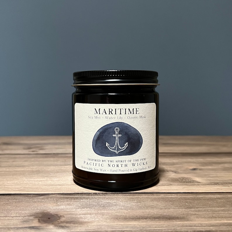 Maritime Candle, Marine Fragrance, Sea Mist - Water Lily - Ozonic Musk ...