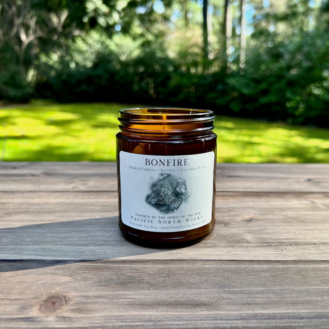 Bonfire Candle, Fireside, Campfire, Cozy Candle, Hand Poured Scented ...