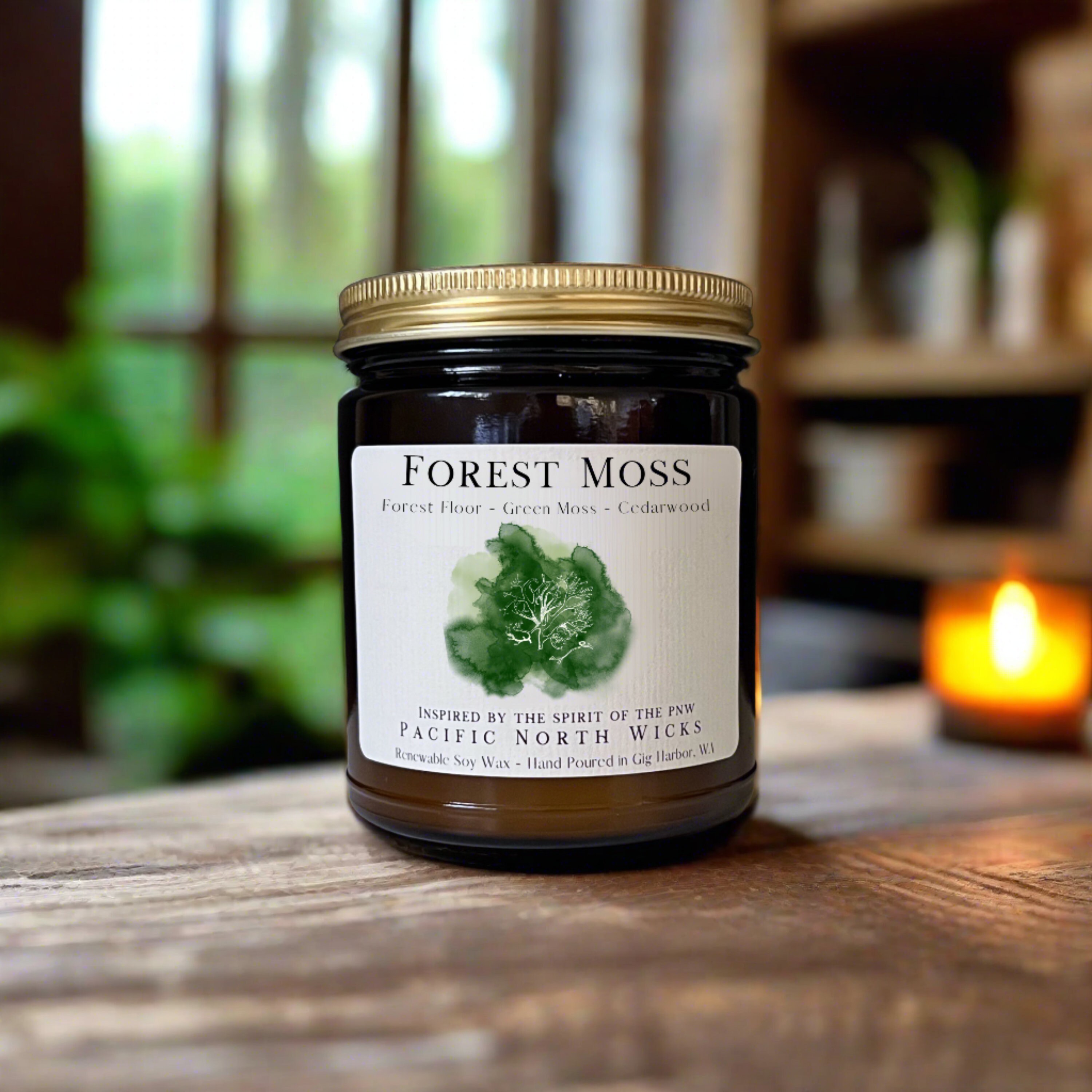 Forest Moss Candle, Earthy Moss Scented Candle, PNW Rainforest Candle ...