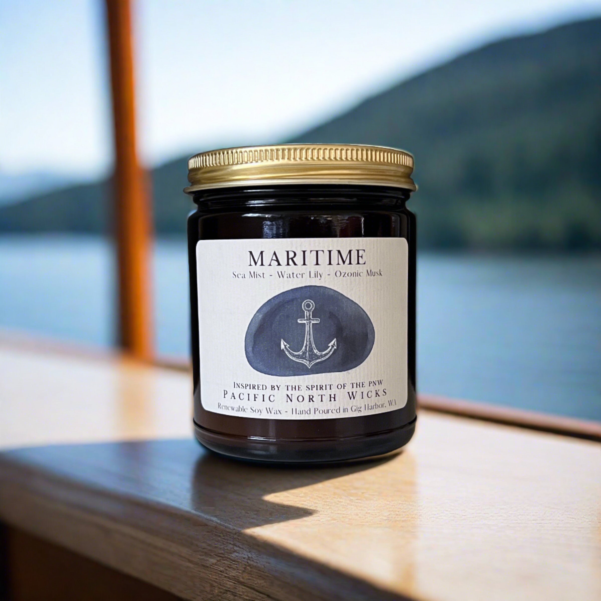 Maritime Candle, Marine Fragrance, Sea Mist - Water Lily - Ozonic Musk ...