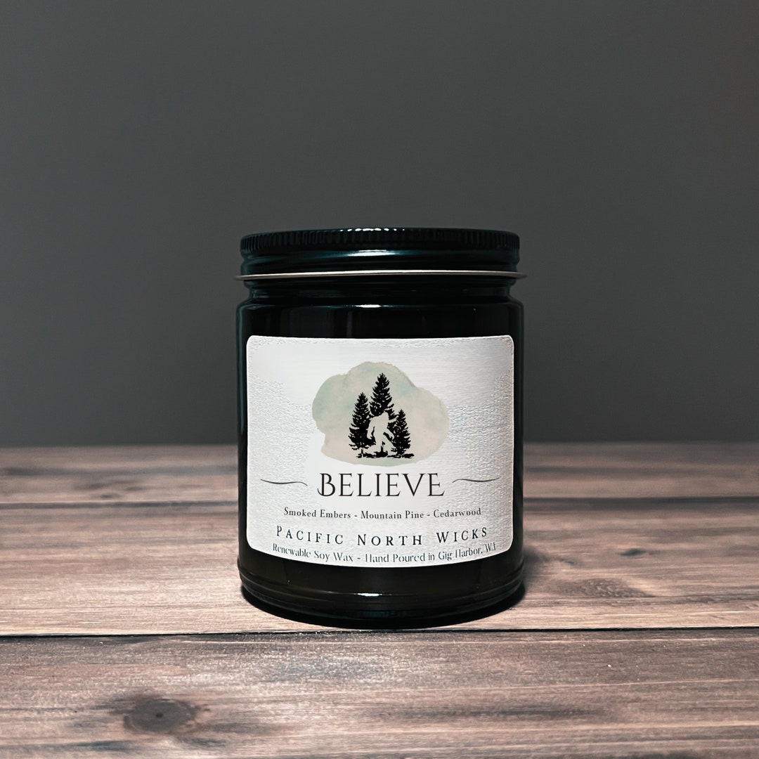 Sasquatch Candle, Bigfoot Candle, PNW Inspired Gift, Forest Candle ...