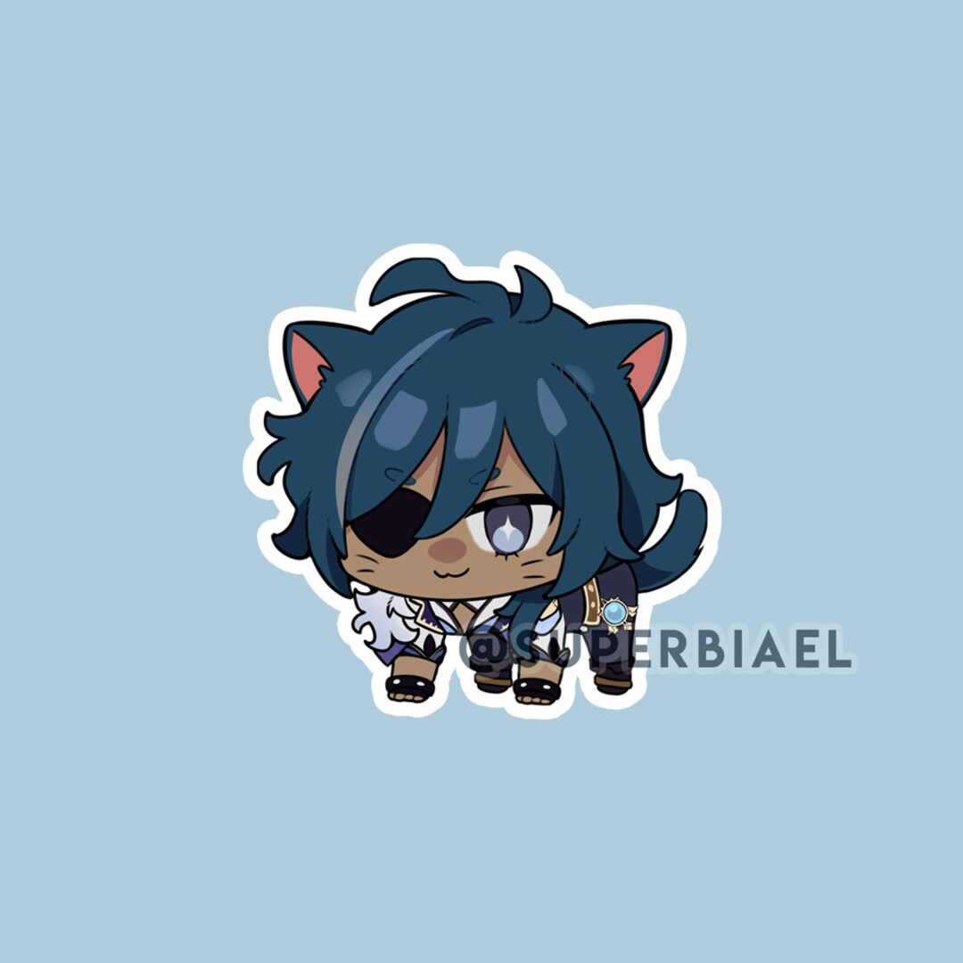 Genshin Impact Cat Kaeya Fan-made Kiss-cut Sticker - Etsy Portugal