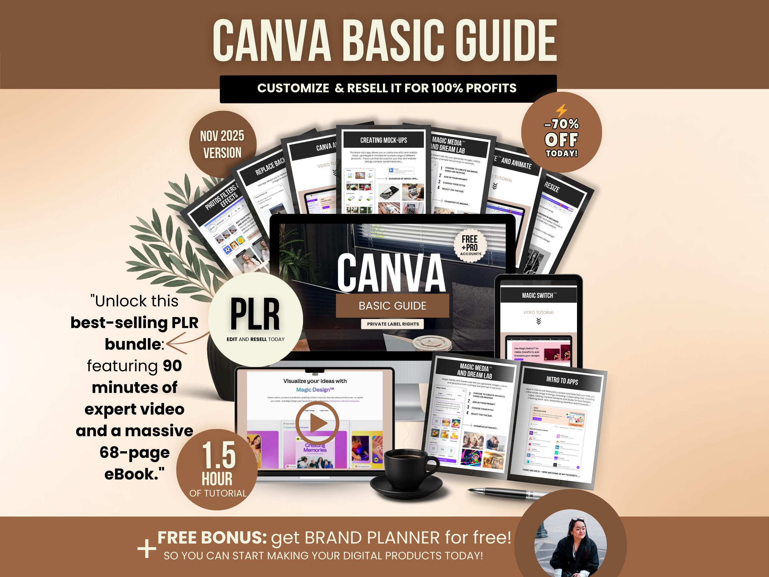 Canva Basics Guide & Hidden Tools Crash Course Editable PLR - Etsy