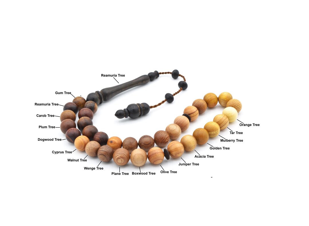 17 Different Types Wood Tasbih, Misbaha, Different Trees Prayer Beads ...