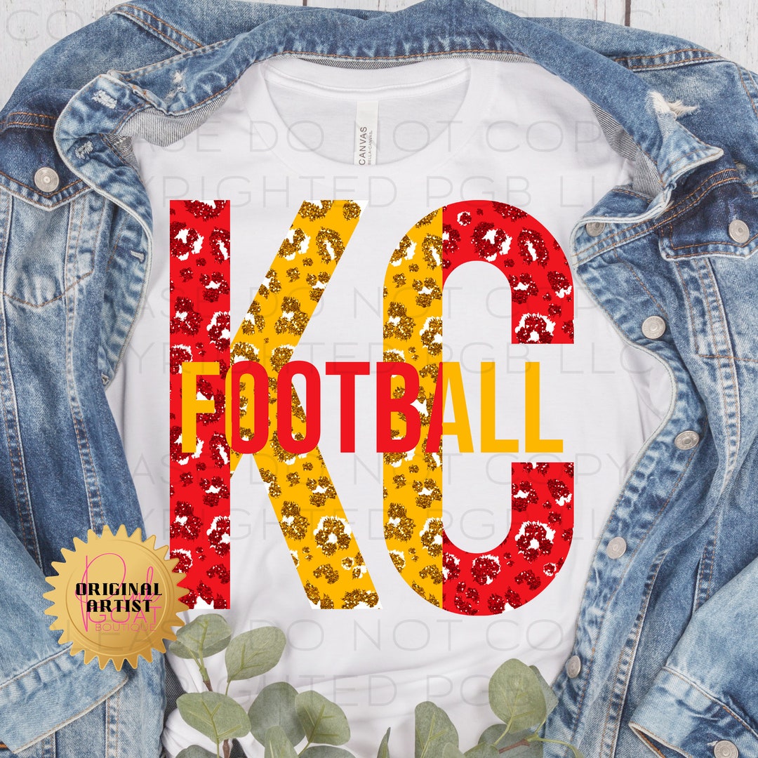 KC Football PNG Chiefs Sublimation Digital Design Decal T-shirt ...